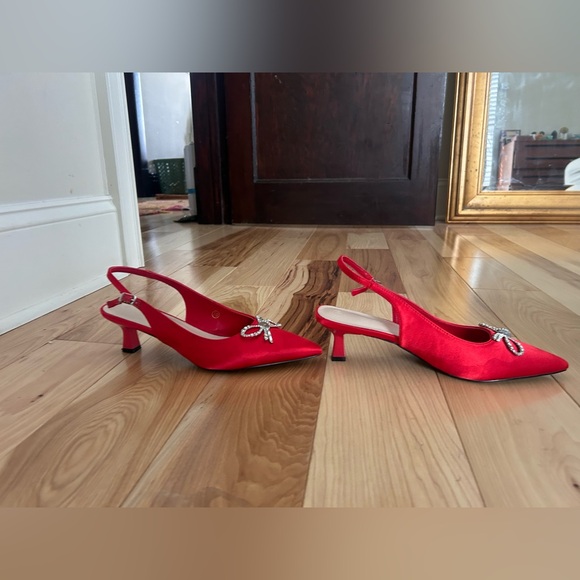 Shoes | Elegant Red Slingback Heels | Poshmark